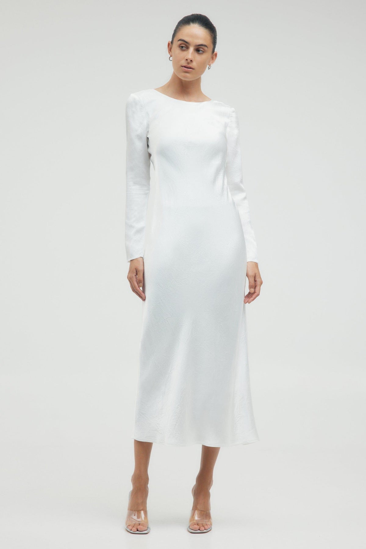 CRUSH TIE BACK MAXI | OFF WHITE — THIRD FORM