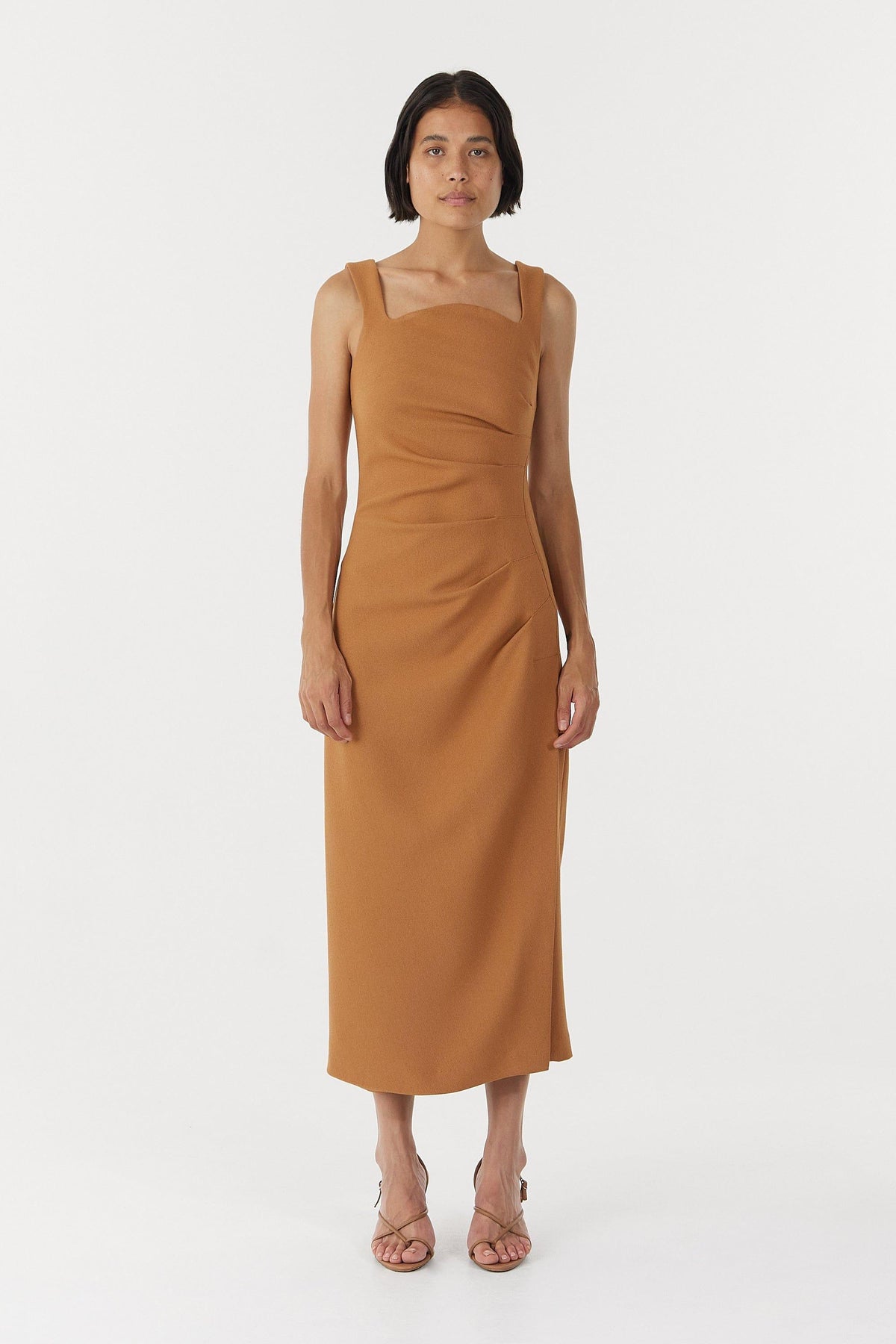 ENIGMA TUCK DRESS | CAMEL | Third Form | After Work Attire for Women ...