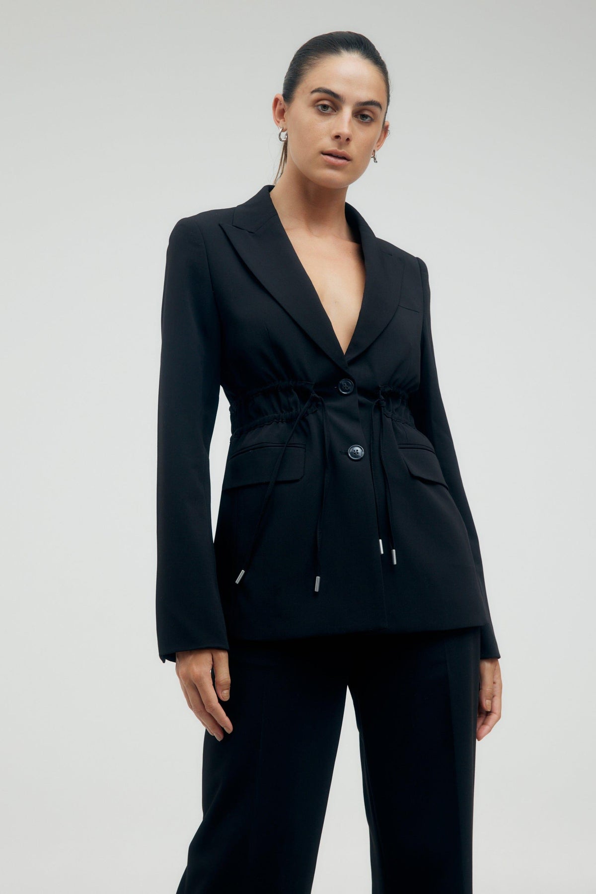 PROTOCOL CINCHED WAIST BLAZER | RAVEN | Third Form | Women's Sale ...